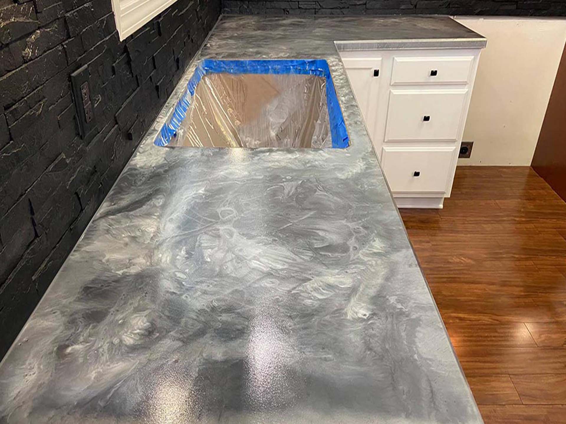 Stainless Steel Countertop Effect - East Houston