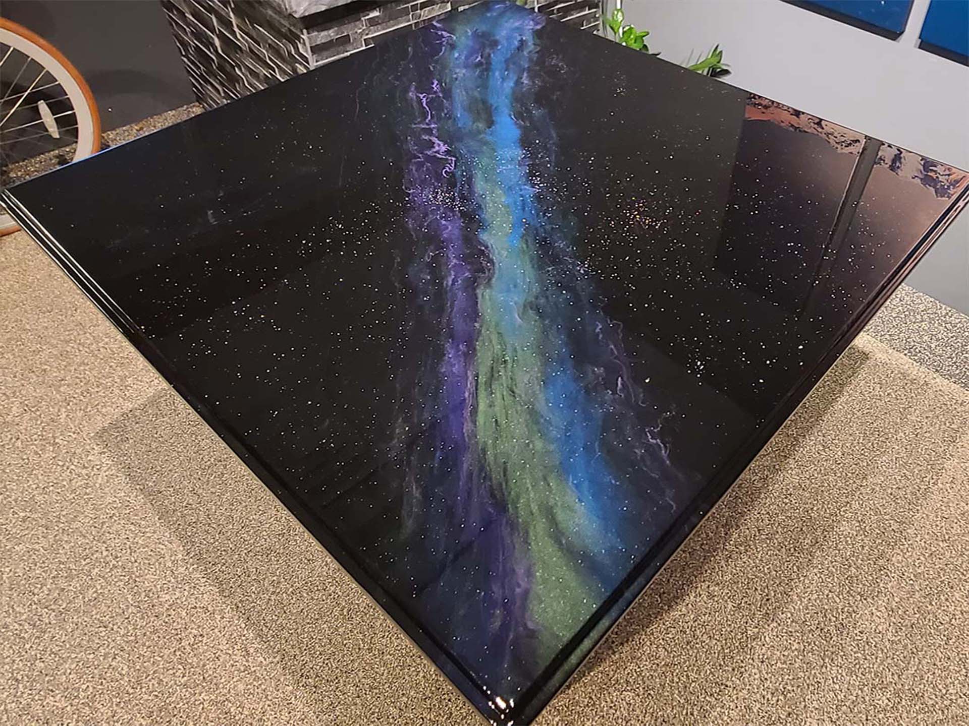 Universe Table done with Epoxy - East Houston
